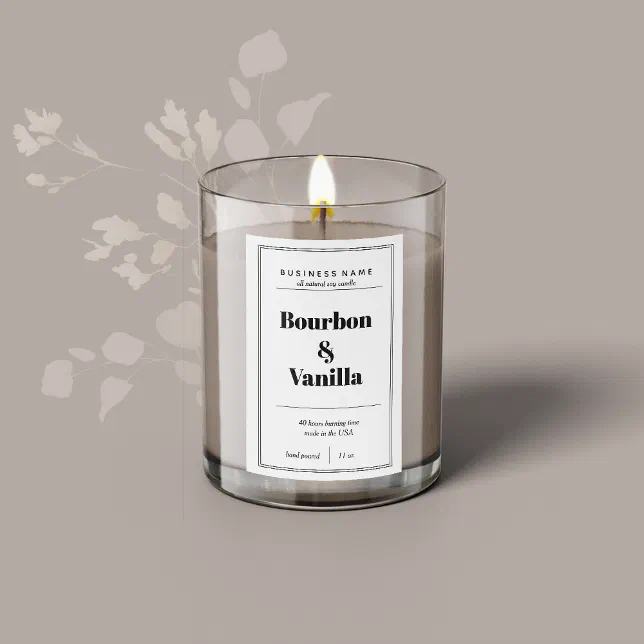 Candle Product Label Design | Zazzle