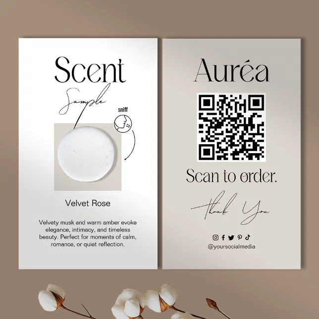 Candle Scent Sample QR Business Card | Zazzle
