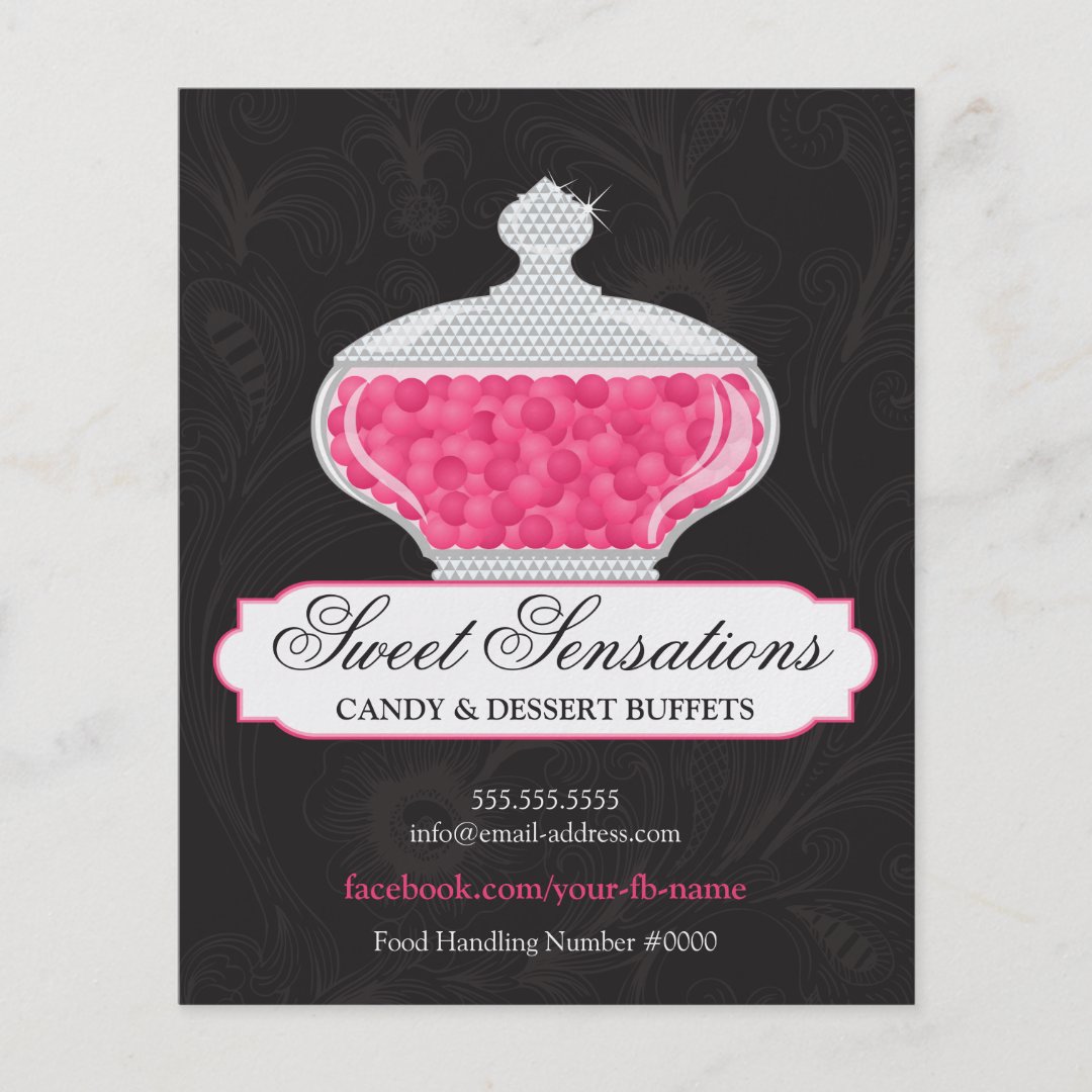 Candy and Dessert Buffet Business Flyer | Zazzle