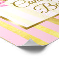 Candy Bar Sign Pink & Gold Poster | Zazzle