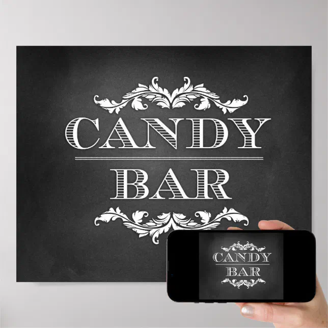 Candy Bar Table Sign 8x10 | Zazzle