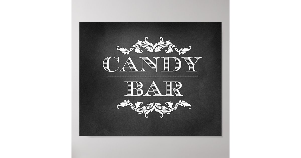 Candy Bar Table Sign 8x10 | Zazzle
