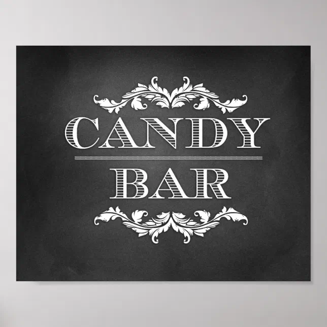 Candy Bar Table Sign 8x10 | Zazzle