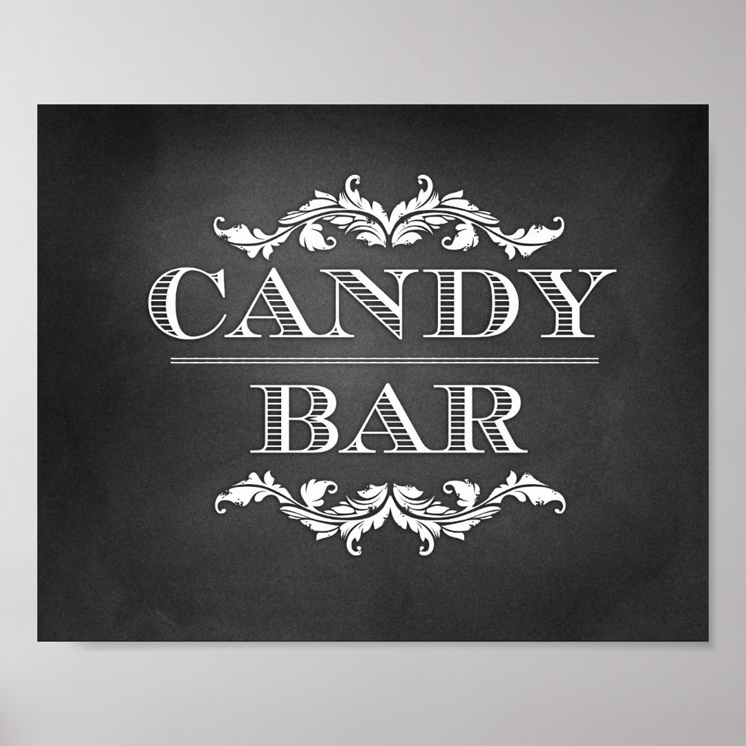 Candy Bar Table Sign 8x10 | Zazzle