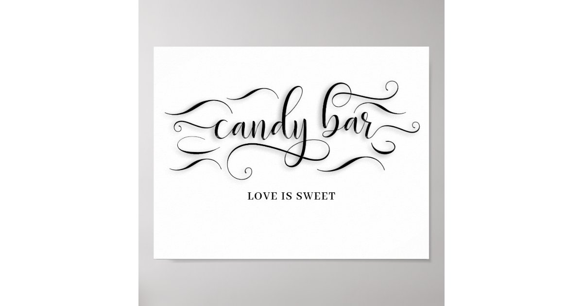 Candy Bar Wedding Day Sign | Zazzle