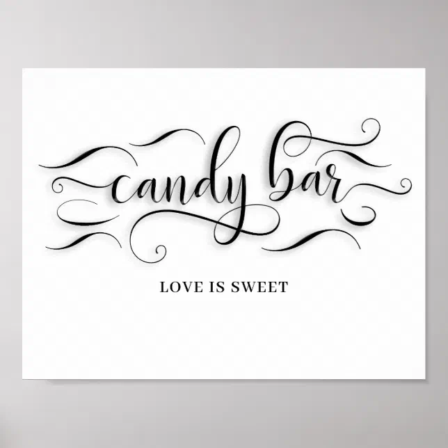 Candy Bar Wedding Day Sign | Zazzle