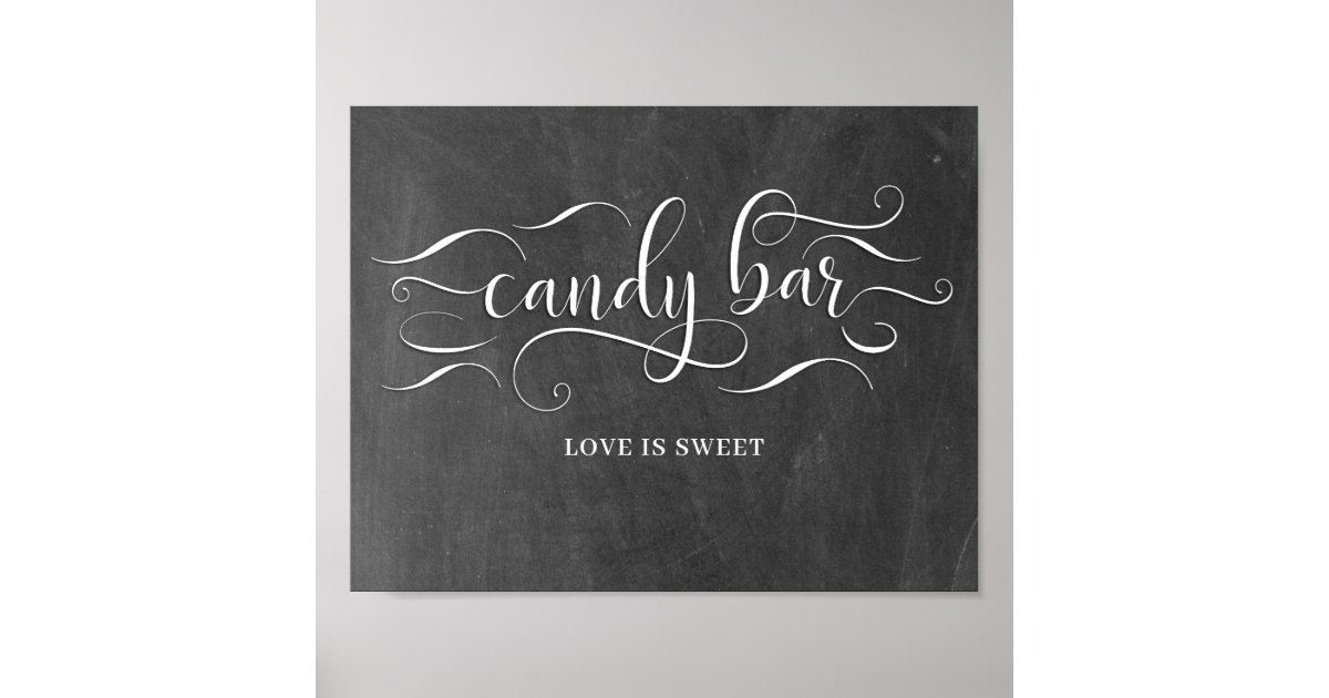 Candy Bar Wedding Day Sign | Zazzle