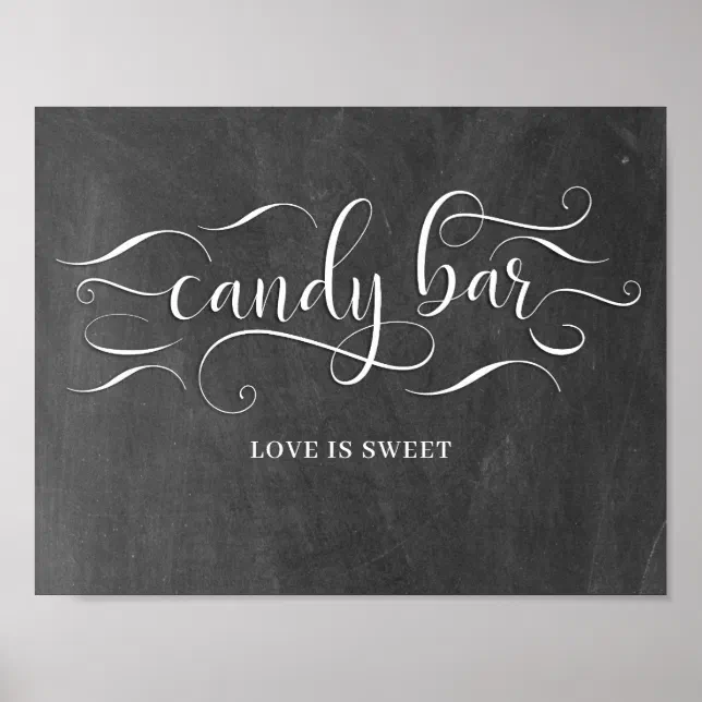Candy Bar Wedding Day Sign | Zazzle