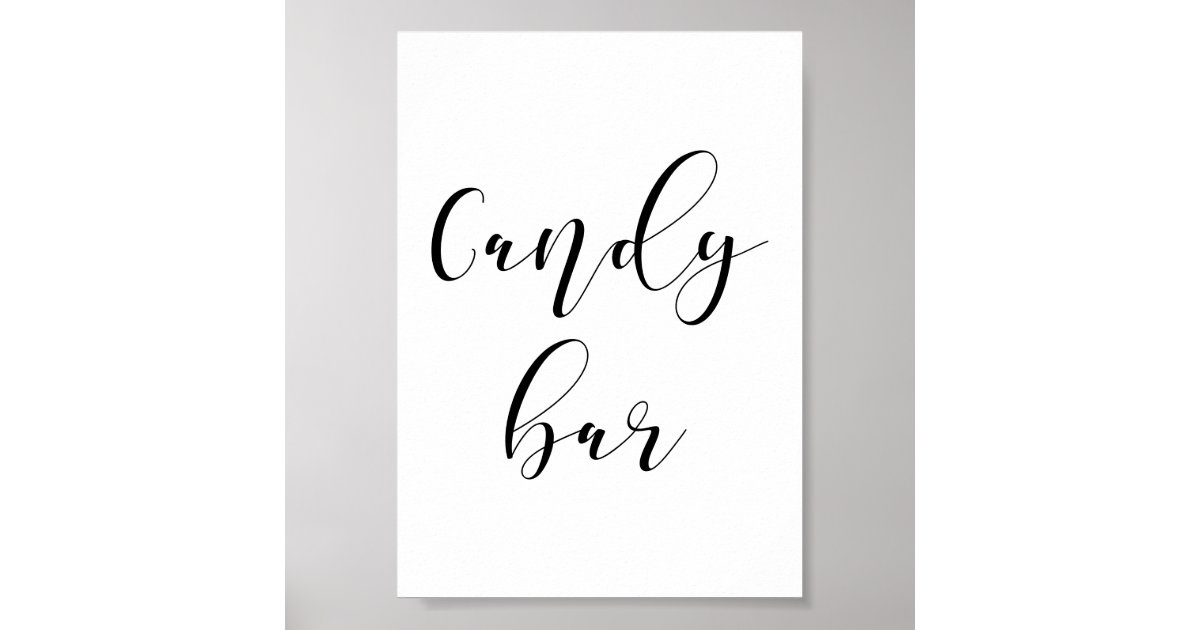 Candy bar wedding sign | Zazzle