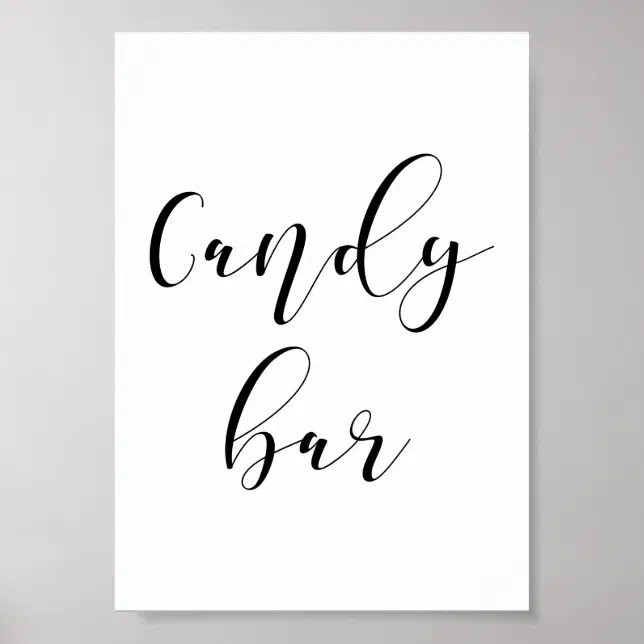 Candy bar wedding sign | Zazzle