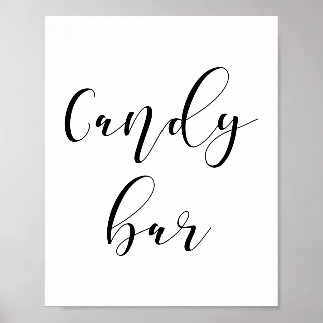 Candy bar wedding sign | Zazzle
