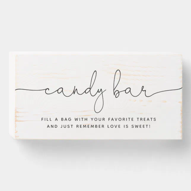 Candy Bar Wedding sign | Zazzle