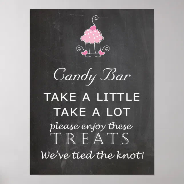 Candy Bar Wedding sign - chalkboard | Zazzle