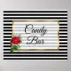 Candy Bar Wedding Sign Red Rose poster | Zazzle