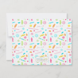 Candy Birthday Party Thank You Card | Zazzle