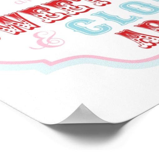 Candy Booth Sign for Carnival Circus Birthday | Zazzle