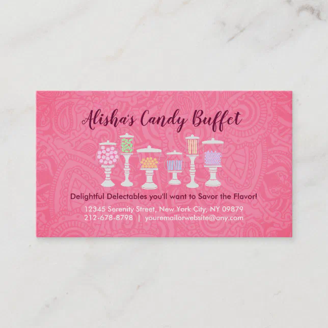 Candy Buffet Business Cards | Zazzle