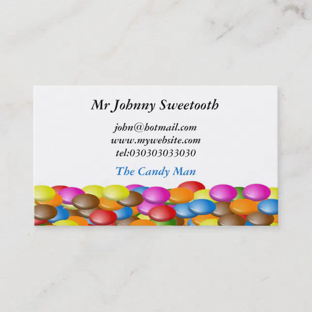 Candy Business Card | Zazzle