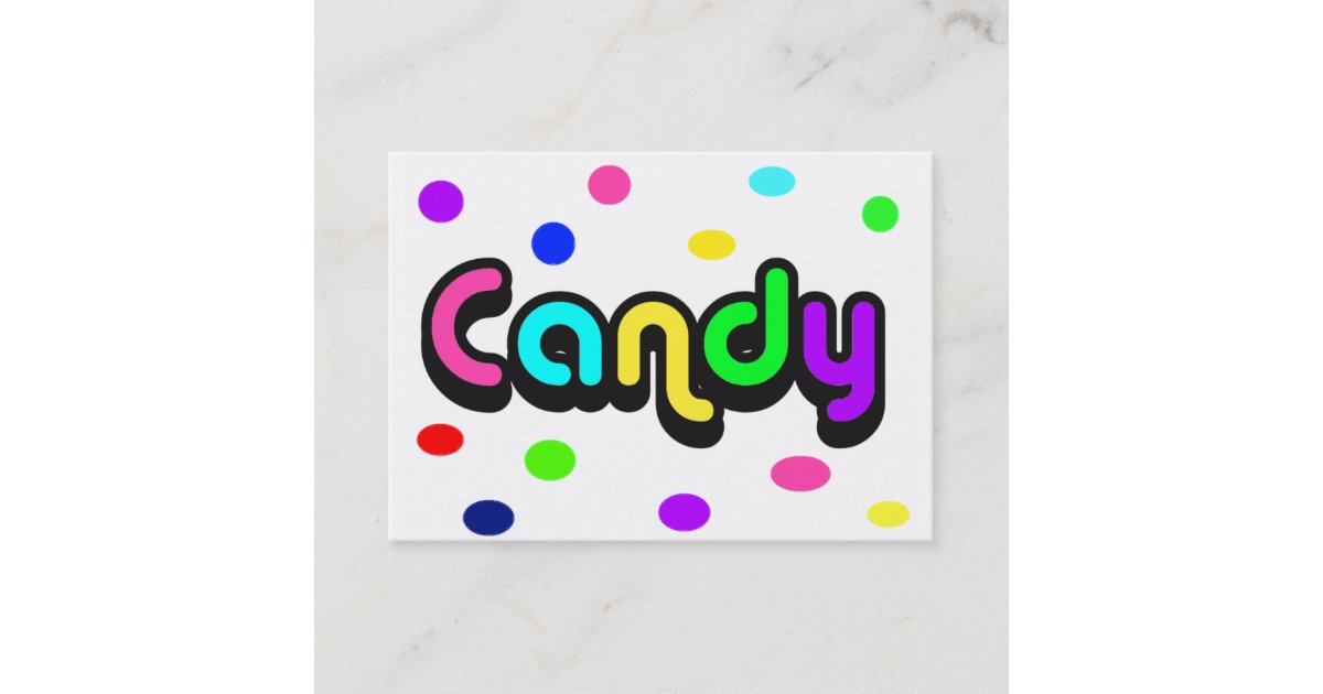 Candy-business card | Zazzle
