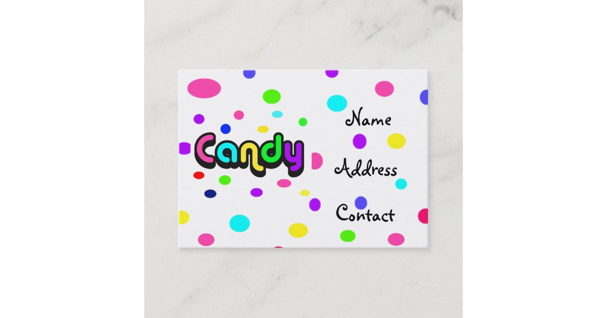 Candy-business card | Zazzle