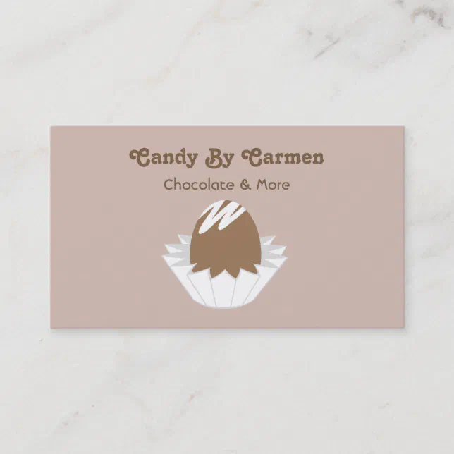 Candy Business Card - Chocolate | Zazzle