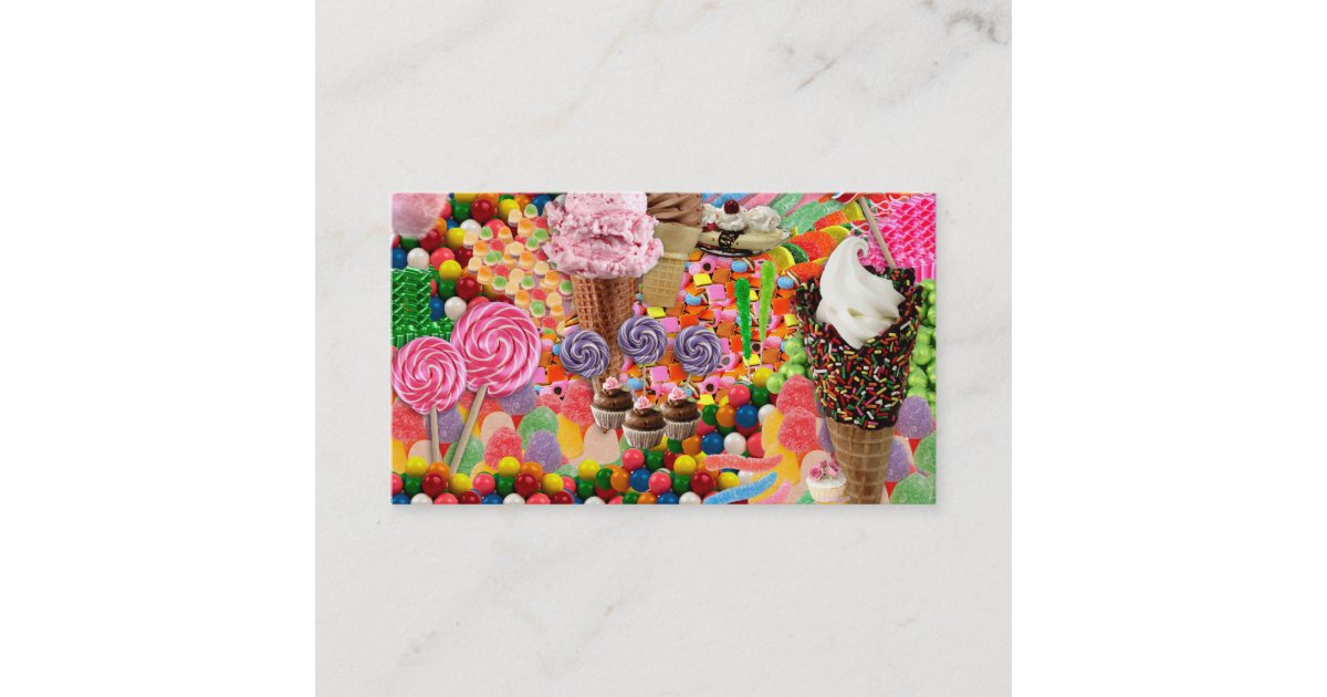 Candy Business Card Pink | Zazzle