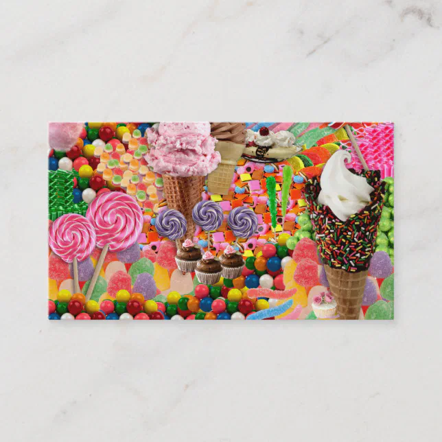 Candy Business Card Pink | Zazzle