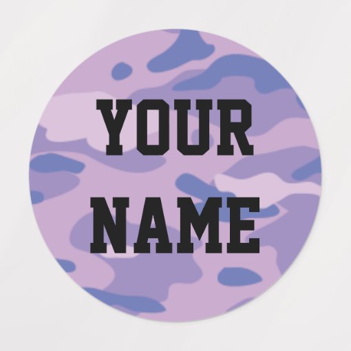 Candy Camo Circle Clothing Labels | Zazzle