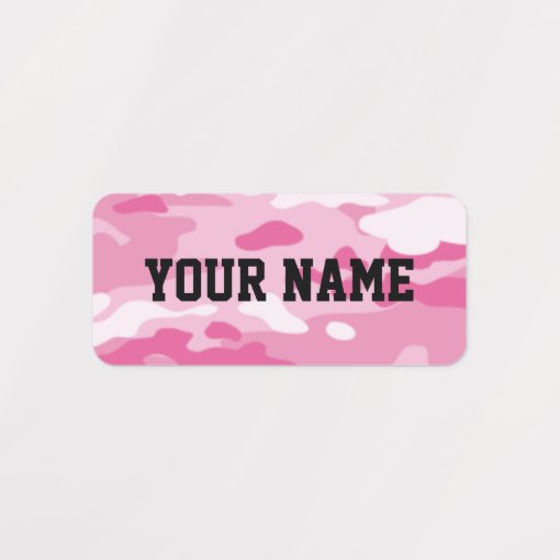Candy Camo Rectangle Clothing Labels | Zazzle