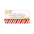 Candy Cane Christmas Address Labels | Zazzle