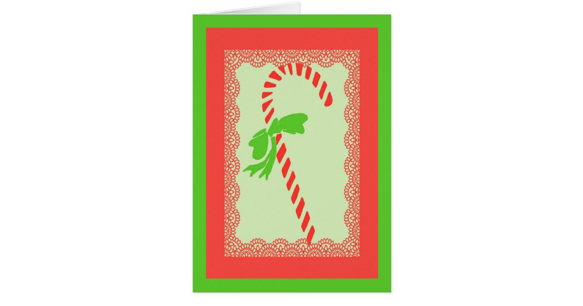 Candy Cane Christmas Card | Zazzle