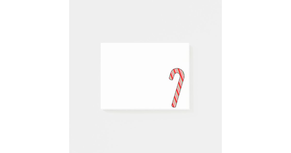 Candy Cane Christmas Drawing Post-it Notes | Zazzle