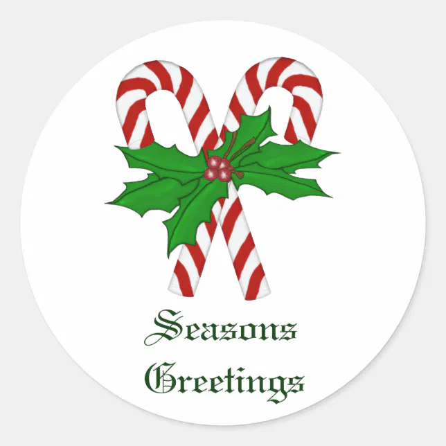 Candy Cane Collection Stickers | Zazzle