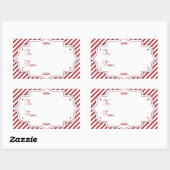 Candy Cane Gift Tag Sticker | Zazzle