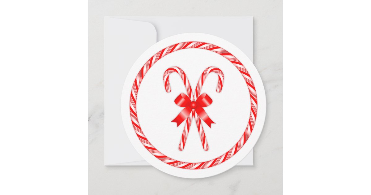 Candy Cane Holiday Card | Zazzle