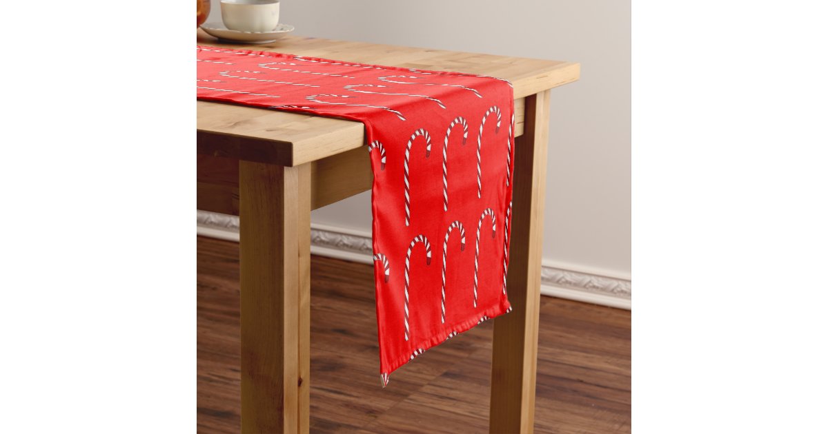 Candy Cane Pattern Table Runner | Zazzle