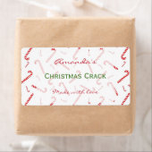Candy Cane Personalized Christmas Treat Label | Zazzle