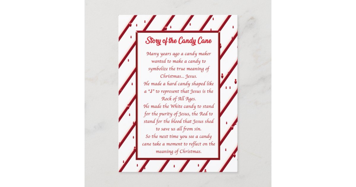 Candy Cane Post Card | Zazzle
