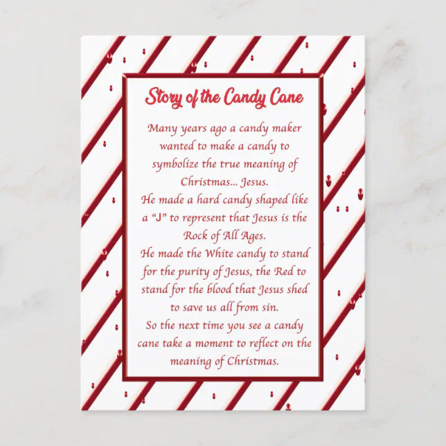 Candy Cane Post Card | Zazzle