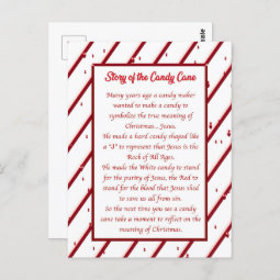 Candy Cane Post Card | Zazzle