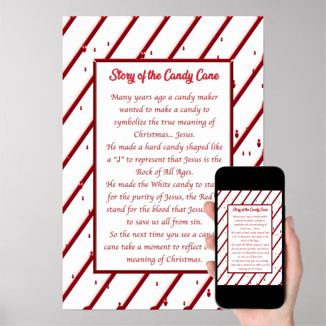 Candy Cane Poster | Zazzle
