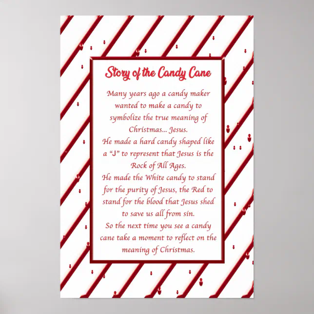 Candy Cane Poster | Zazzle