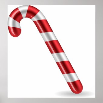 Candy Cane Poster | Zazzle