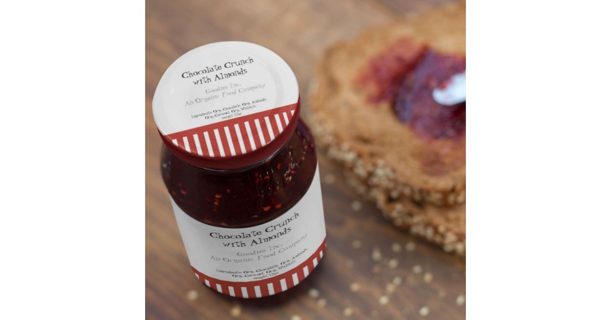 Candy Cane Strip Food Labels | Zazzle