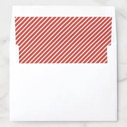 Candy Cane Stripe Christmas Card Red Envelope Liner | Zazzle