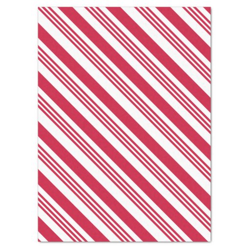 Candy Cane Stripe Holiday Tissue Paper | Zazzle