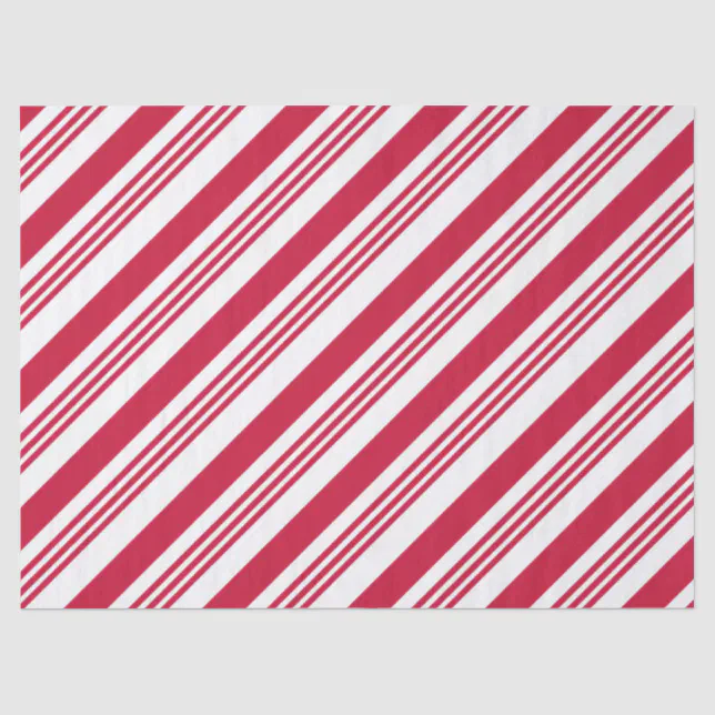 Candy Cane Stripe Holiday Tissue Paper | Zazzle