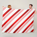 Candy Cane Striped Fleece Blanket | Zazzle