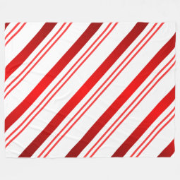 Candy Cane Striped Fleece Blanket | Zazzle