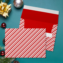 Candy Cane Stripes Christmas Holiday Party Mailing Envelope | Zazzle